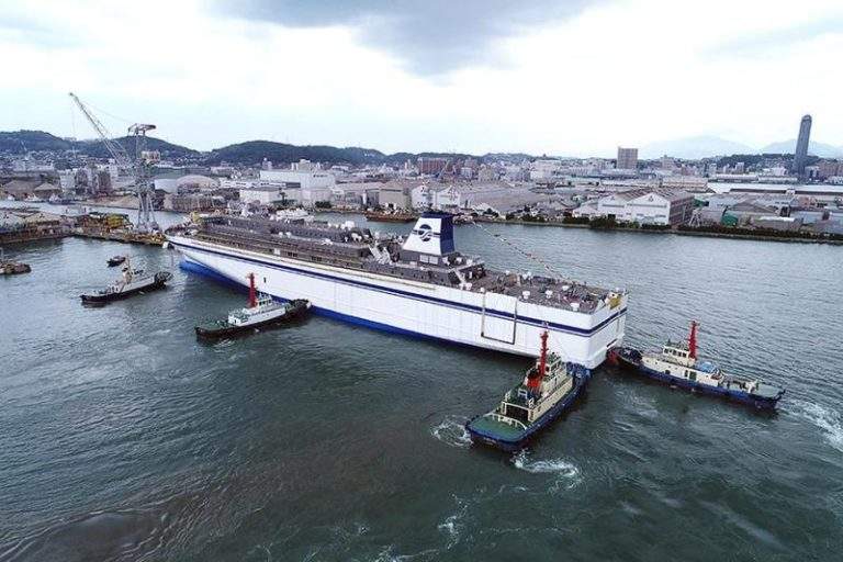 Mitsubishi launches Taiheiyo Ferry’s new ship in Japan