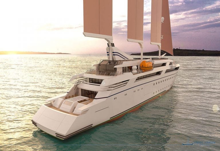 Knud E Hansen releases design of new adventure wind cruise ship