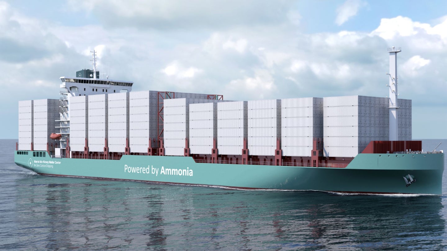 Maersk-backed ammonia-fuelled ship receives approval in principle