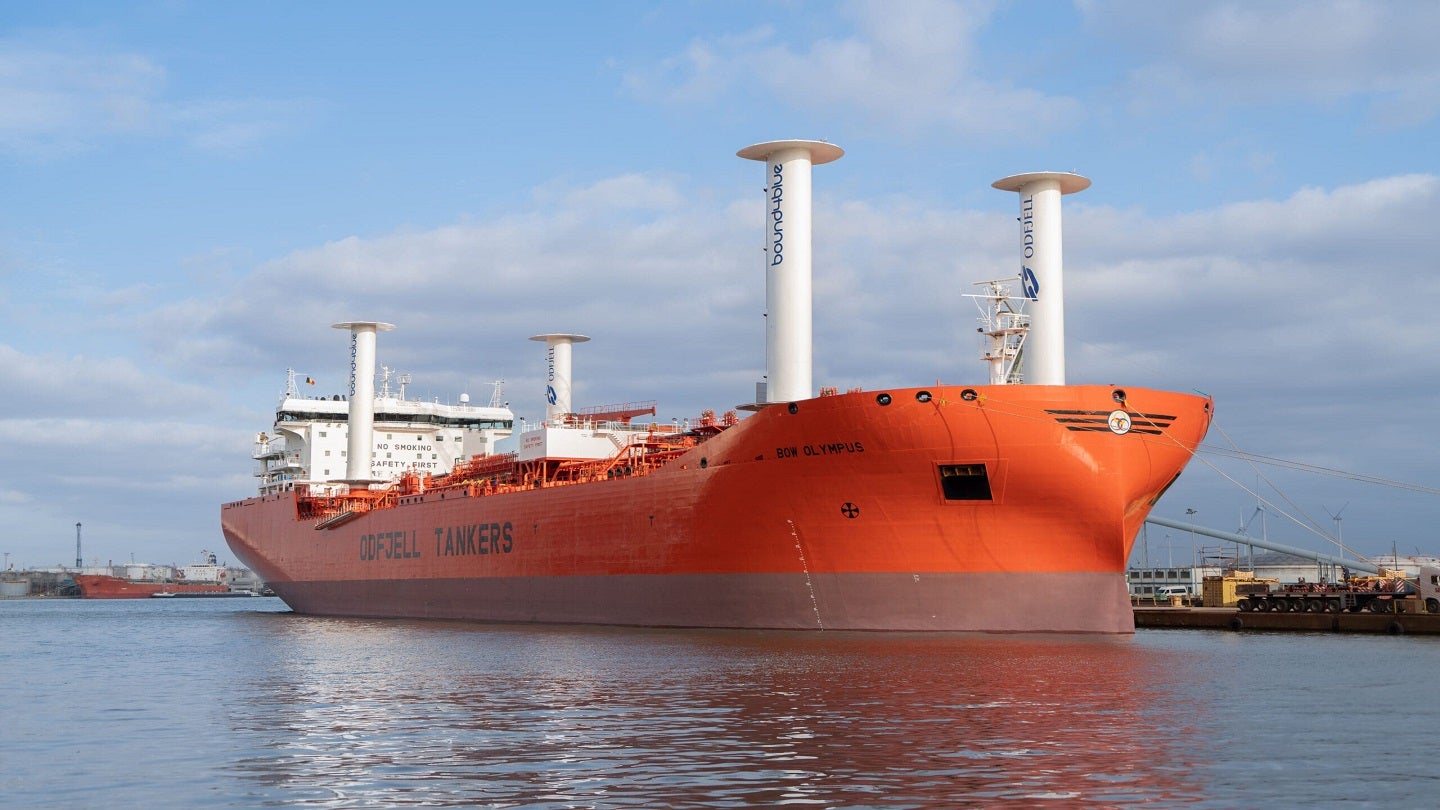 Odfjell installs first wind propulsion system on chemical tanker